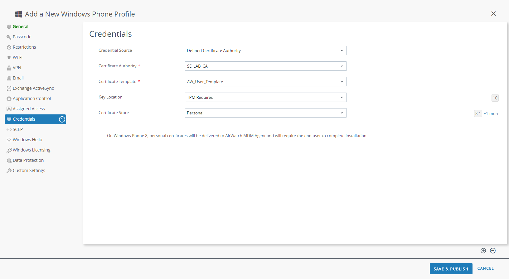 Configure A User Initiated Remote Access Vpn Configuration For Windows 10 Uwp Endpoints Using