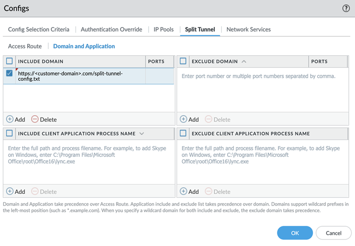 Host A Split Tunnel Configuration File On A Web Server
