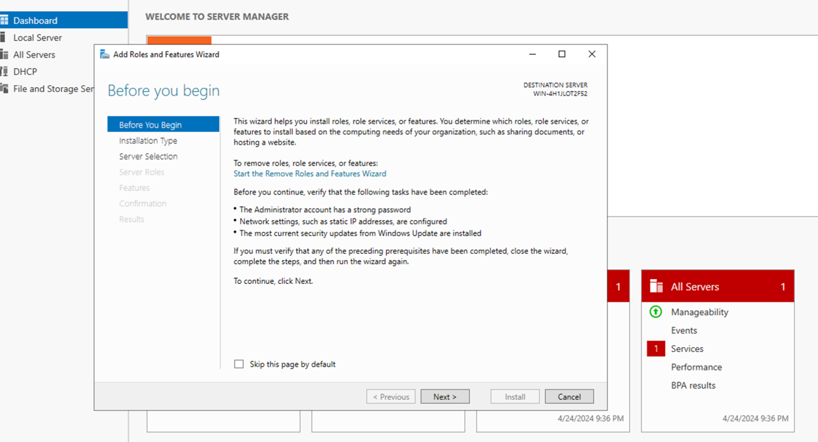 Configure Dhcp Server On The Windows Server