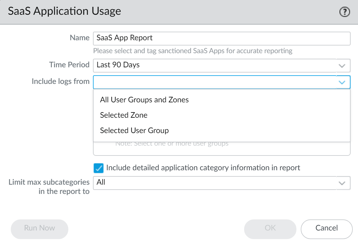 Generate the SaaS Application Usage Report