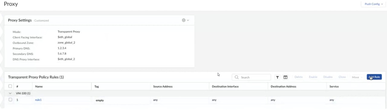 Configure Transparent Proxy
