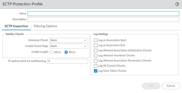 Configure SCTP Security