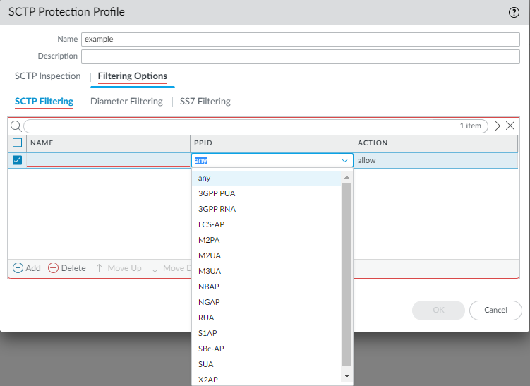 Configure SCTP Security