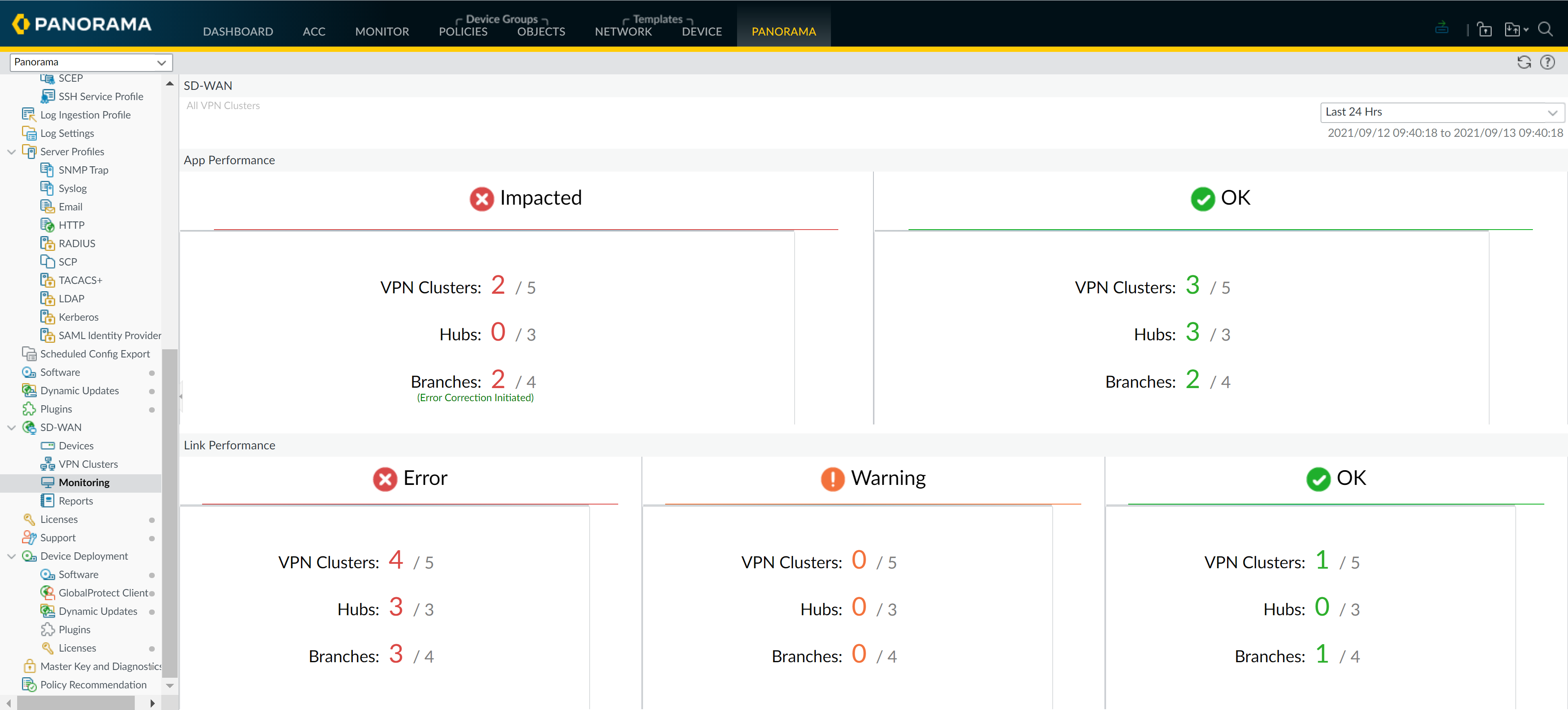 Monitor Prisma Access Hub Application And Link Performance