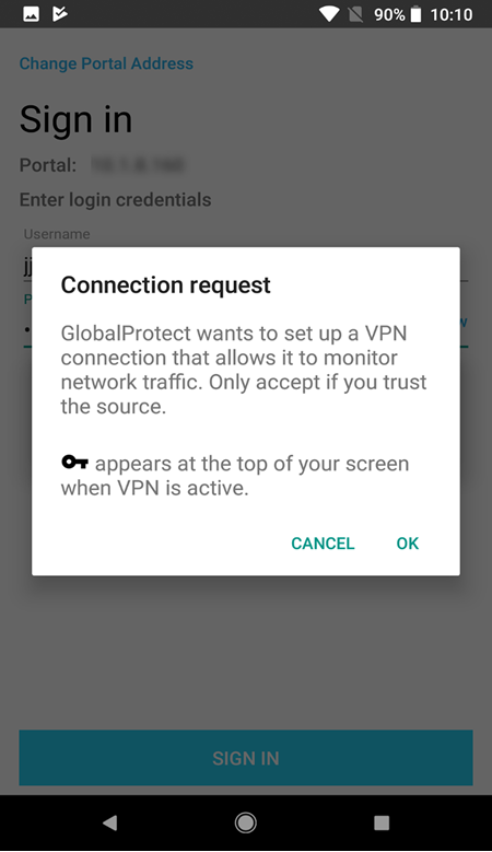 Use the GlobalProtect App for Android