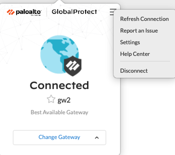 Report An Issue From The Globalprotect App For Macos