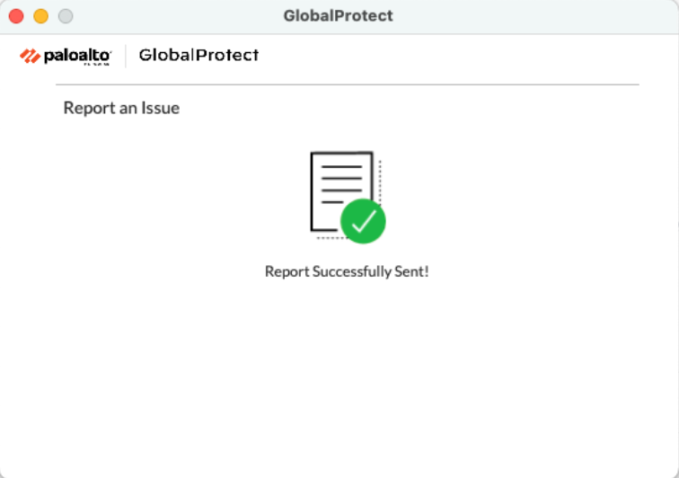Report An Issue From The Globalprotect App For Macos