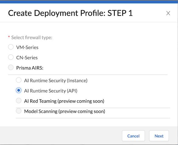 Create A Deployment Profile For Prisma Airs Ai Runtime Api Intercept