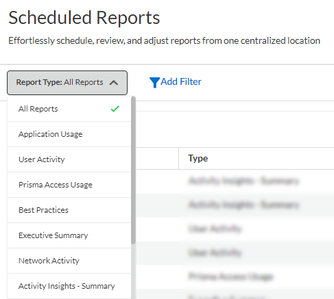 Reports: Strata Cloud Manager