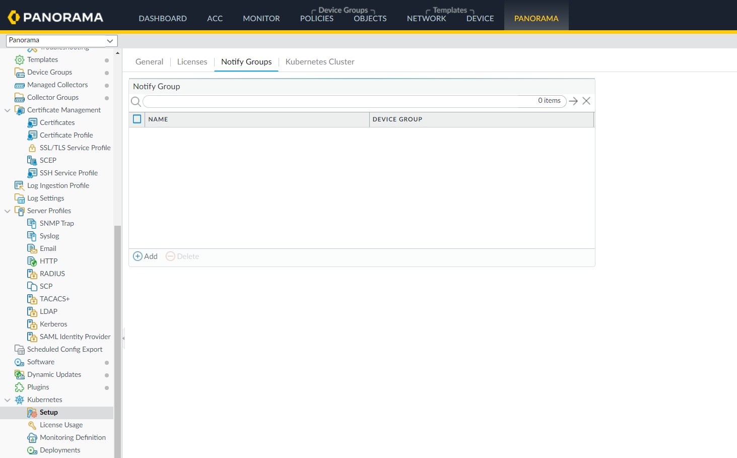 Configure The Kubernetes Plugin For Panorama