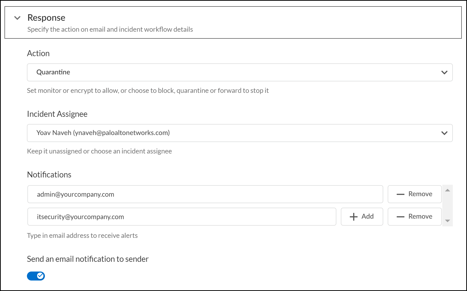Add an Enterprise DLP Email Policy Rule