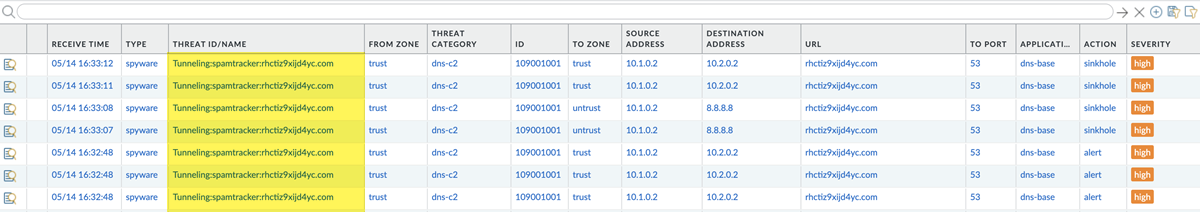View DNS Security Logs