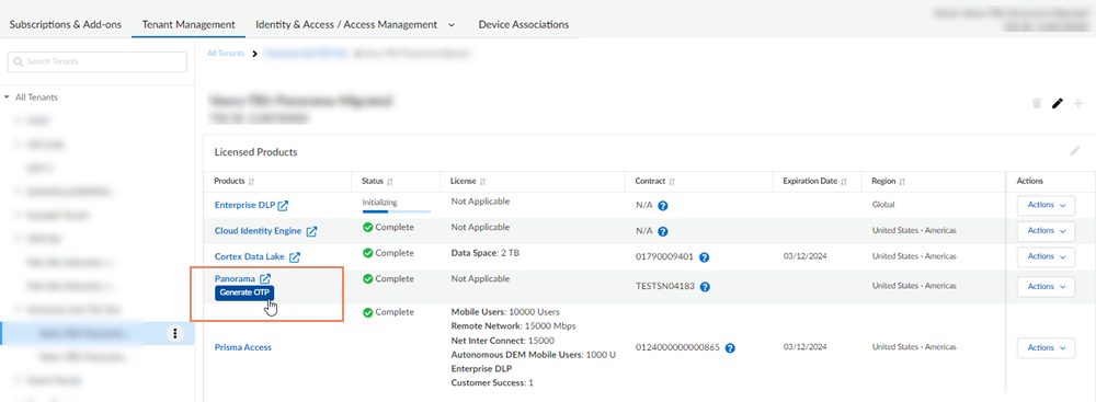 Activate A License For Panorama Managed Prisma Access Fedramp High
