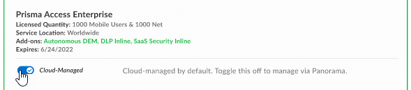 Activate A License For Cloud Managed Prisma Access Fedramp High Through