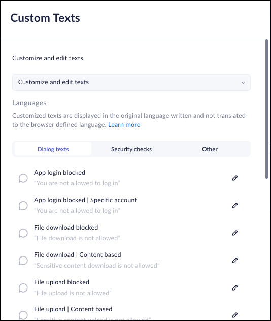 Configure Prisma Access Browser Browser Customization Controls
