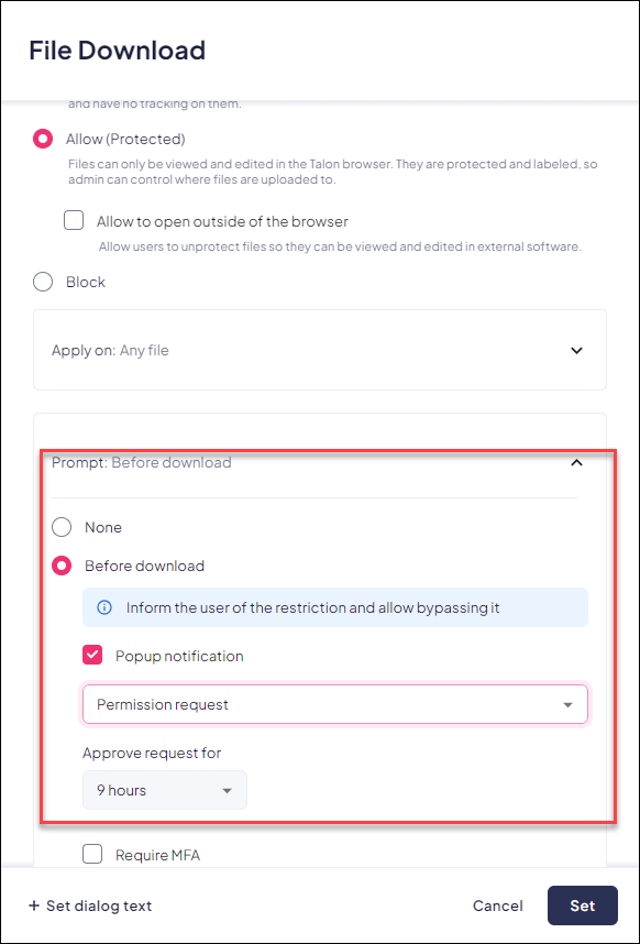 Manage Prisma Access Browser Requests
