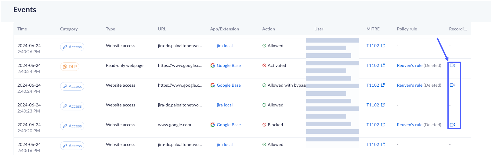 Explore Prisma Access Browser Events Explore Prisma Access Browser Events
