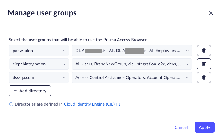 Manage Prisma Access Browser Users