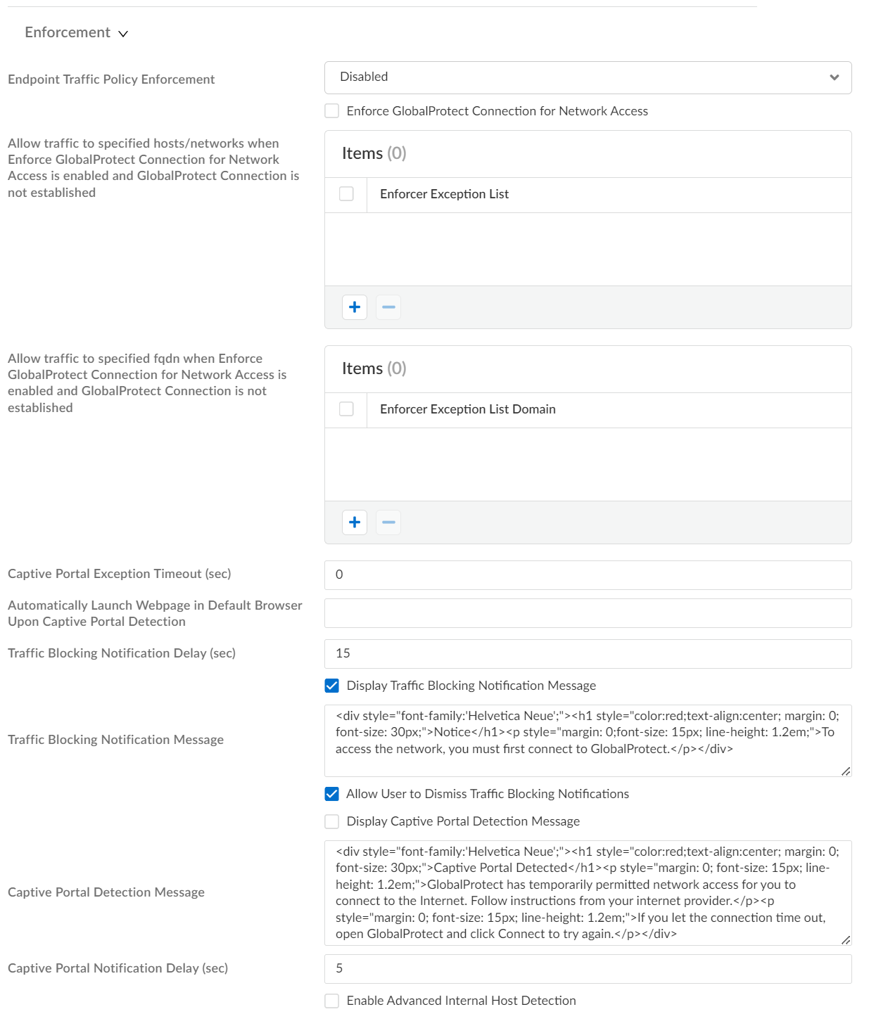 GlobalProtect — Customize App Settings