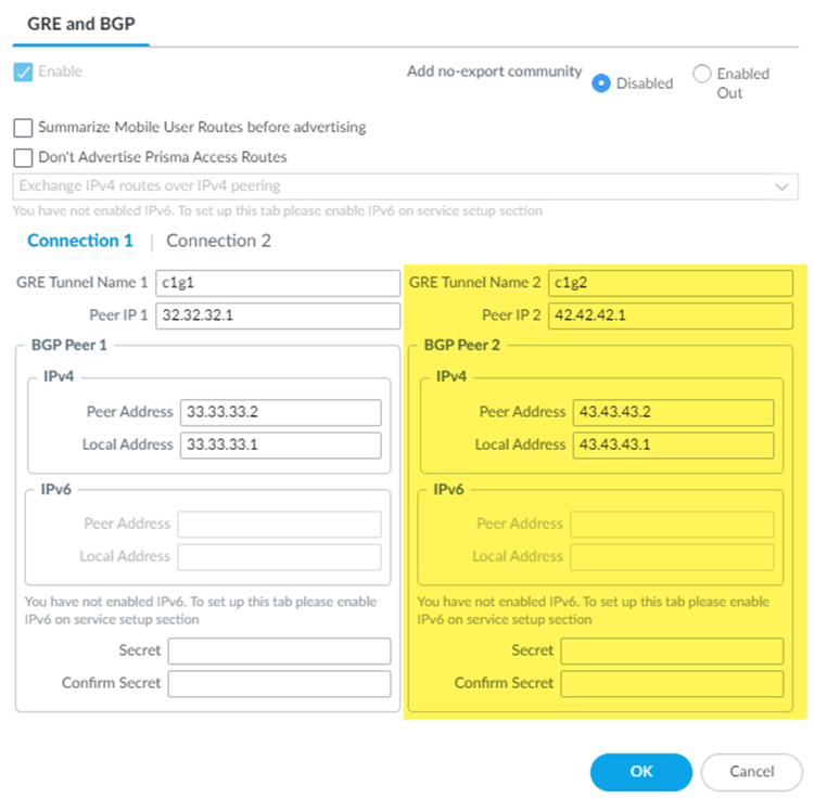 Configure Prisma Access Colo Connect