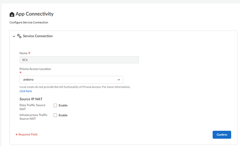 Onboarding Workflow For Prisma Access Service Connections
