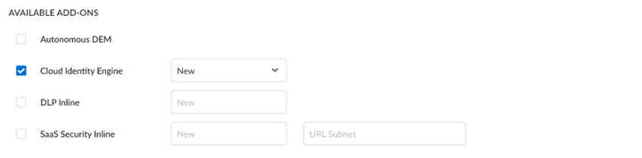 Enable Available Add-Ons for Prisma Access (Managed by Strata Cloud ...