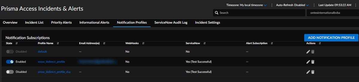 Notification Profiles