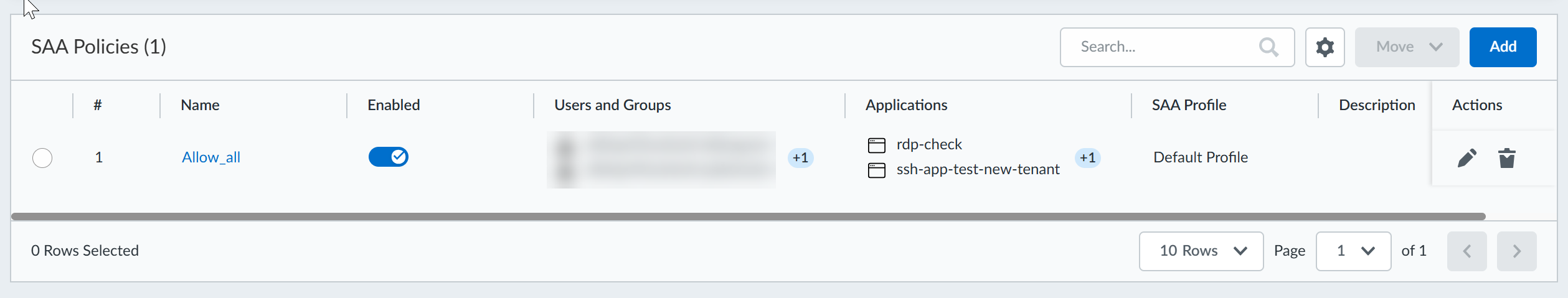 Define Permissions for Accessing Secure Agentless Access Apps