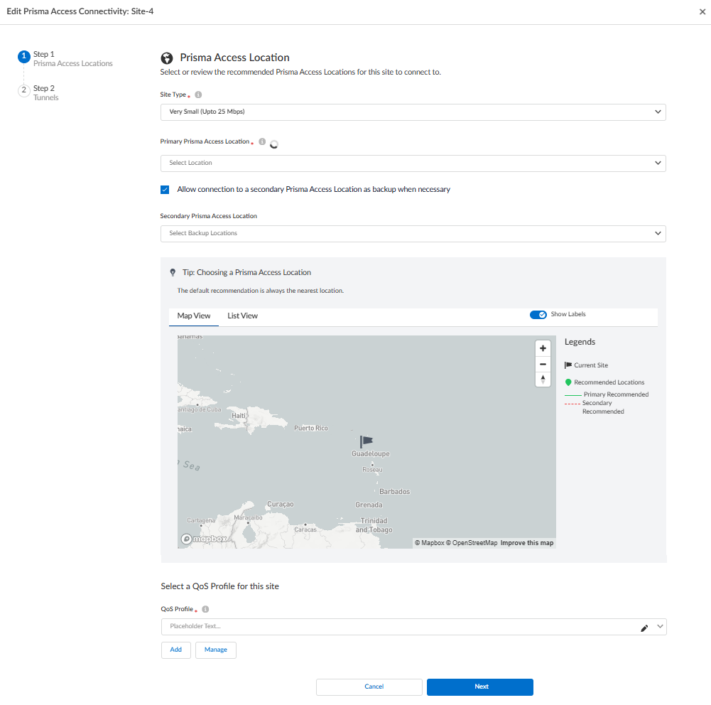 Connect A Single Or Multiple Prisma Sd Wan Sites To Prisma Access