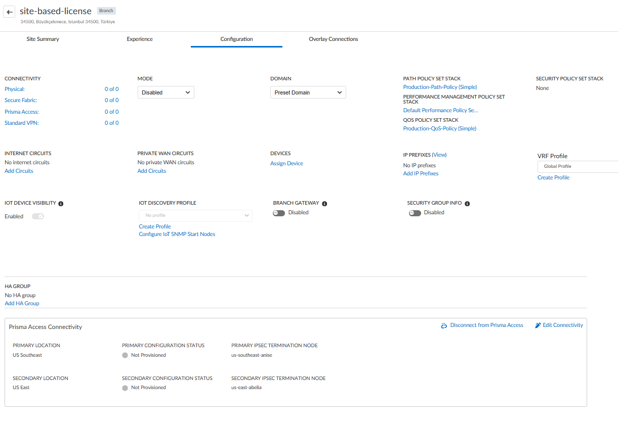 Connect A Single Or Multiple Prisma Sd Wan Sites To Prisma Access