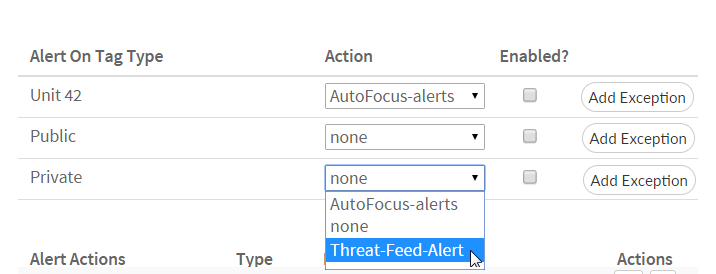 Enable Alerts by Tag Type
