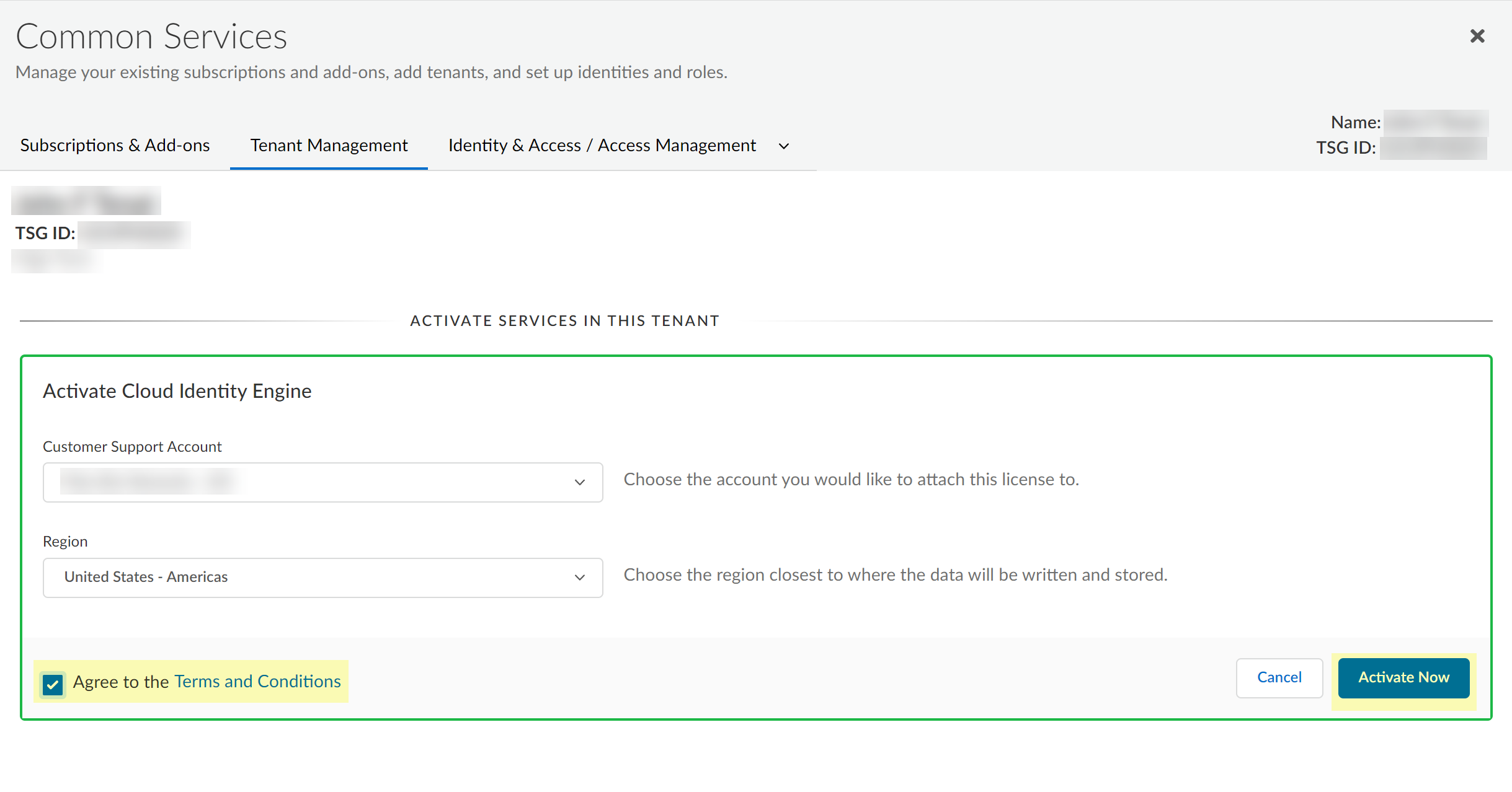 Activate the Cloud Identity Engine