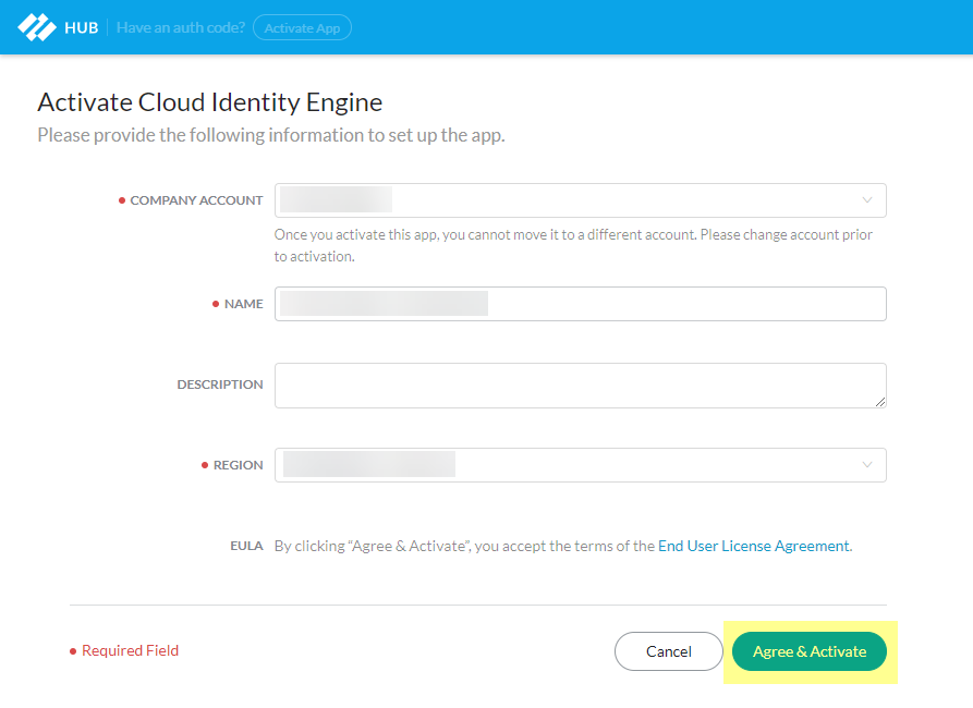 Activate the Cloud Identity Engine