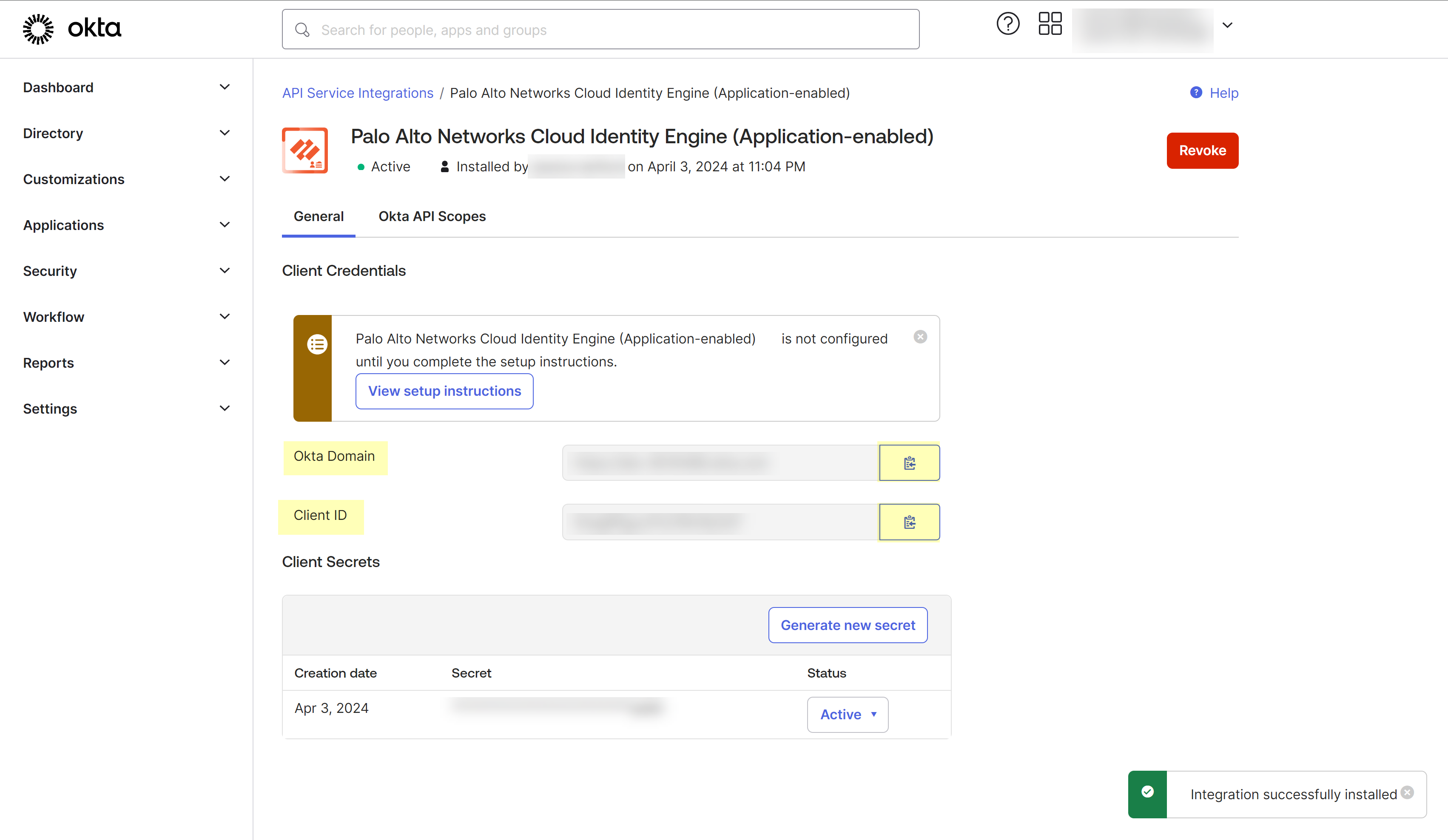 Deploy Client Credential Flow for Okta