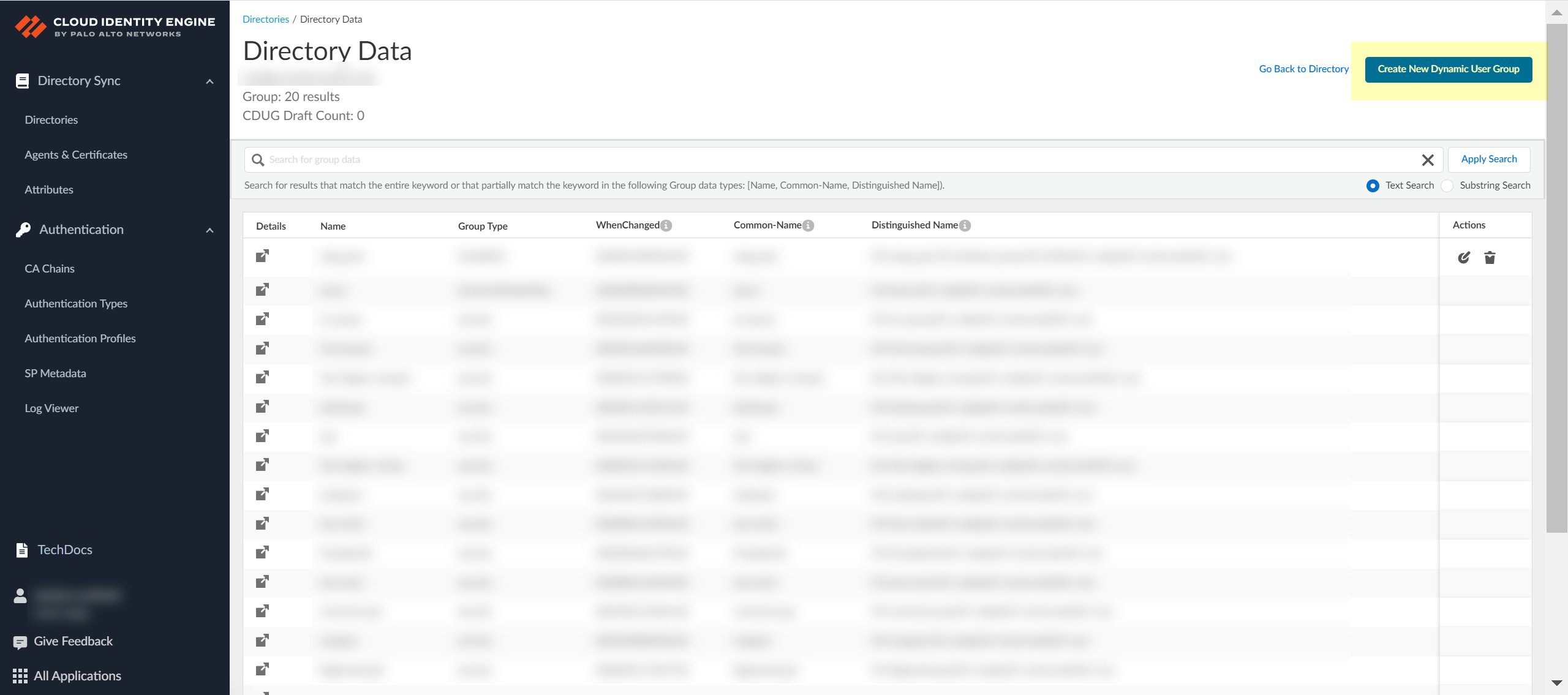 Create A Cloud Dynamic User Group