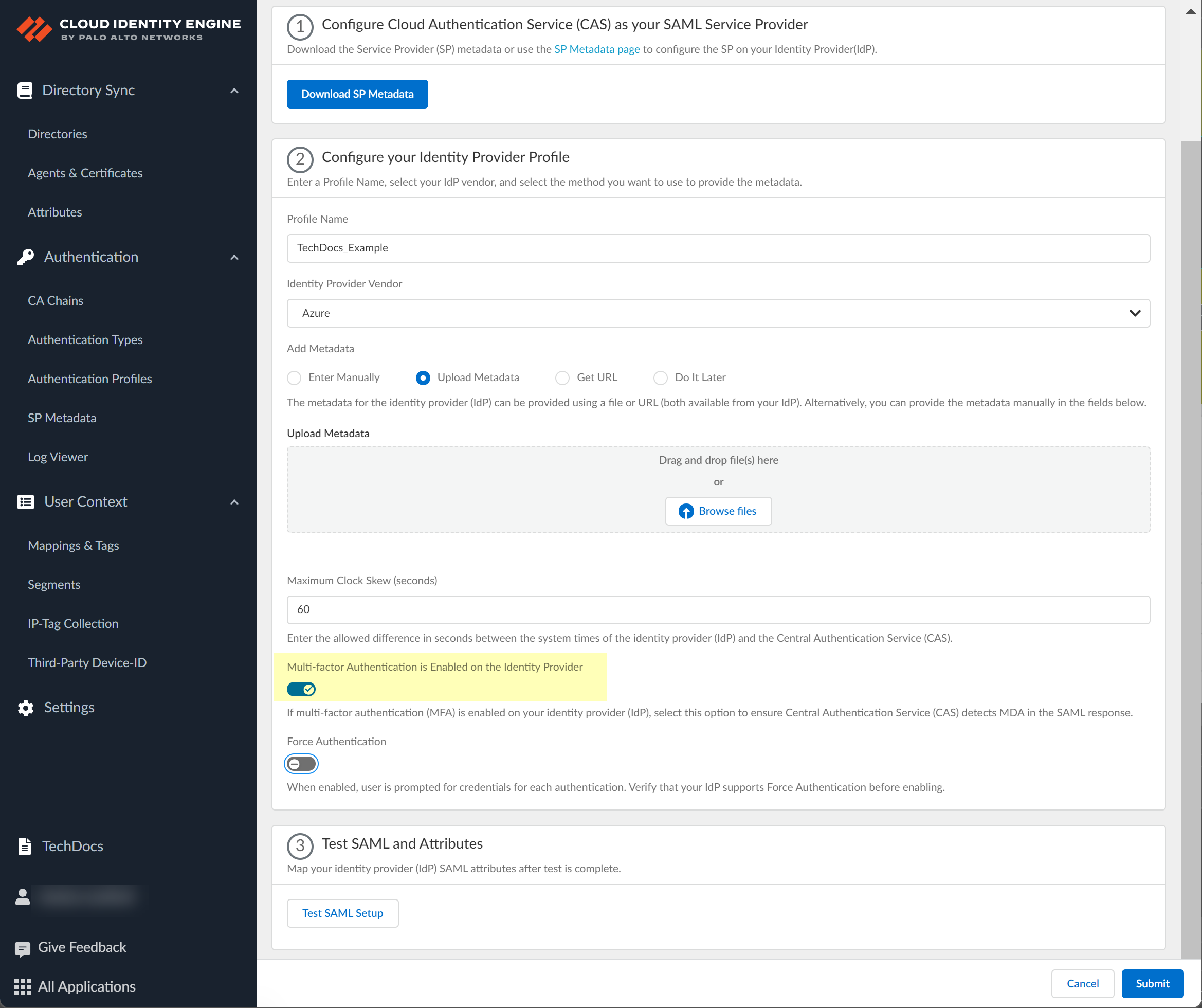 Configure Azure as an IdP in the Cloud Identity Engine