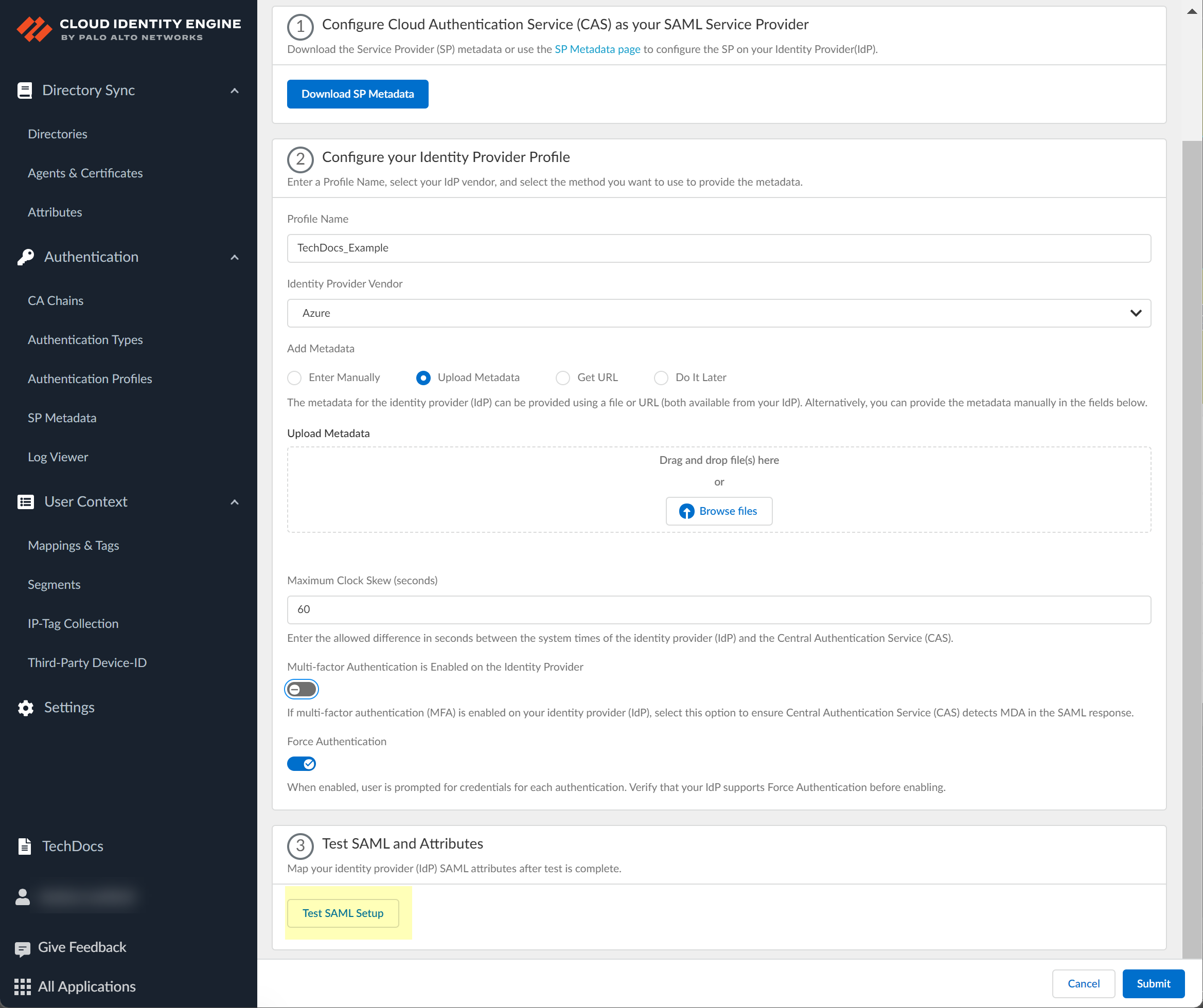 Configure Azure as an IdP in the Cloud Identity Engine