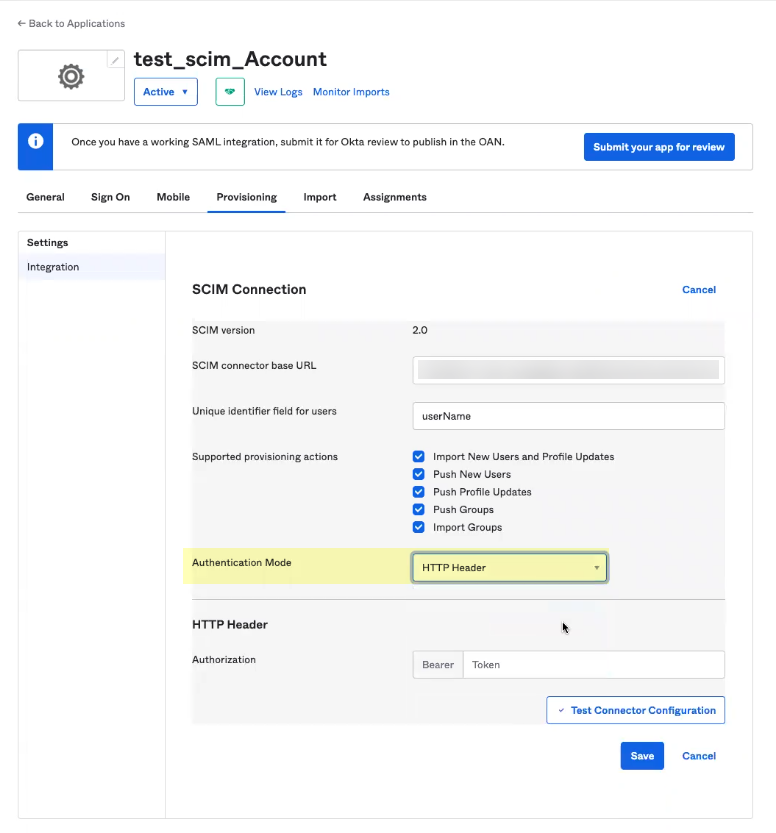 Configure SCIM Connector for the Cloud Identity Engine
