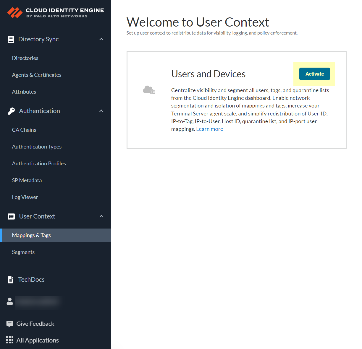 Cloud Identity Engine User Context