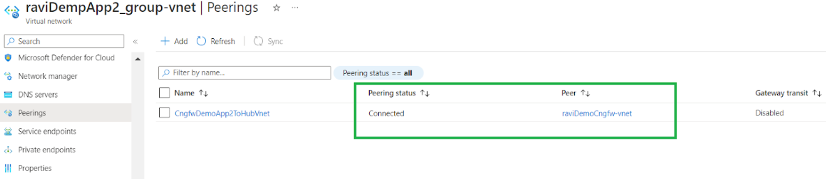Sample Configuration For Post Vnet Deployment