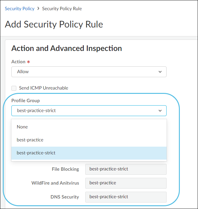 Enable a Security Profile