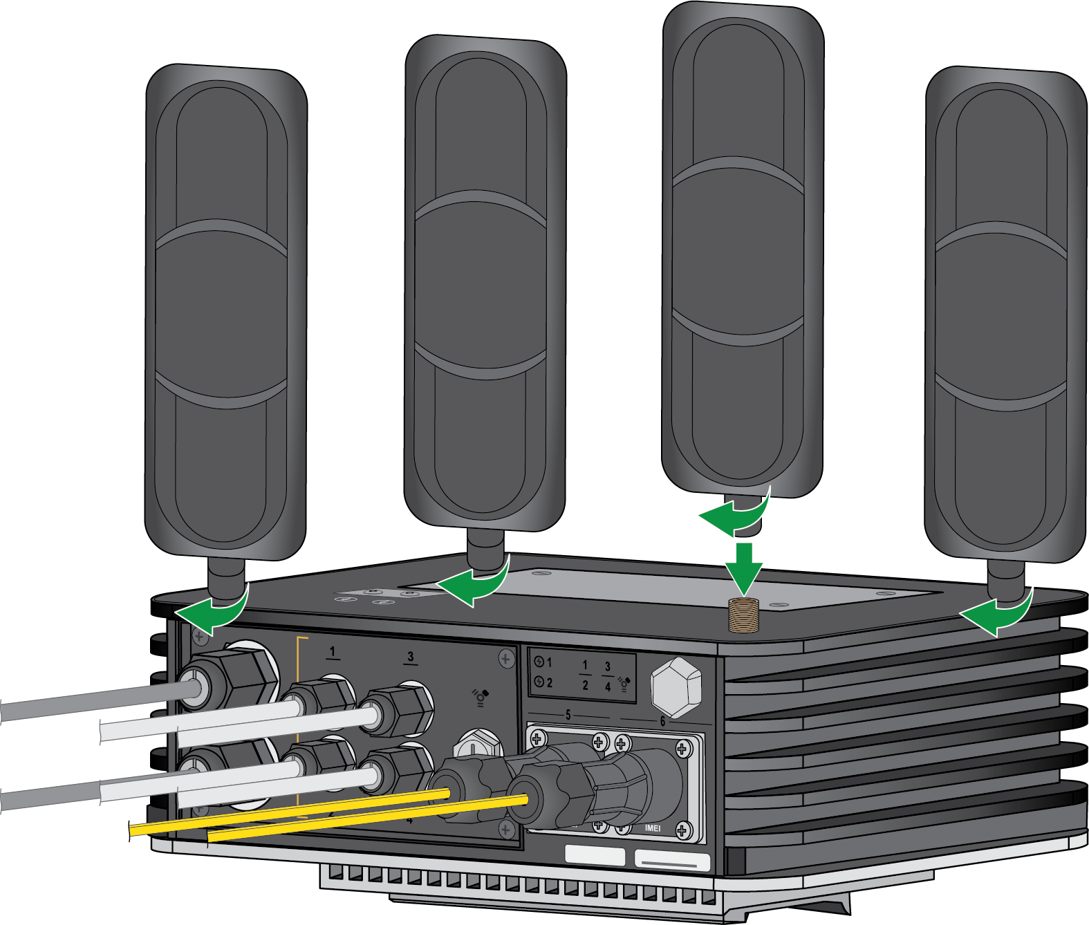 Install Antennas on the PA-400R Series 5G Firewall