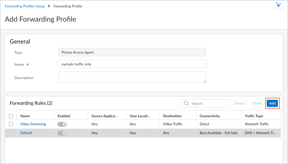 Set Up Forwarding Profiles To Manage Agent Traffic