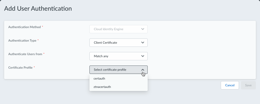 Set Up Saml User Authentication With Cie Prisma Access Deployment