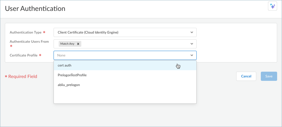 Set Up Saml User Authentication With Cie Prisma Access Deployment