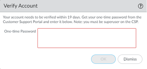Verify Your Account Using the One-Time Password