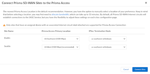 Connect Multiple Prisma Sd Wan Sites To Prisma Access