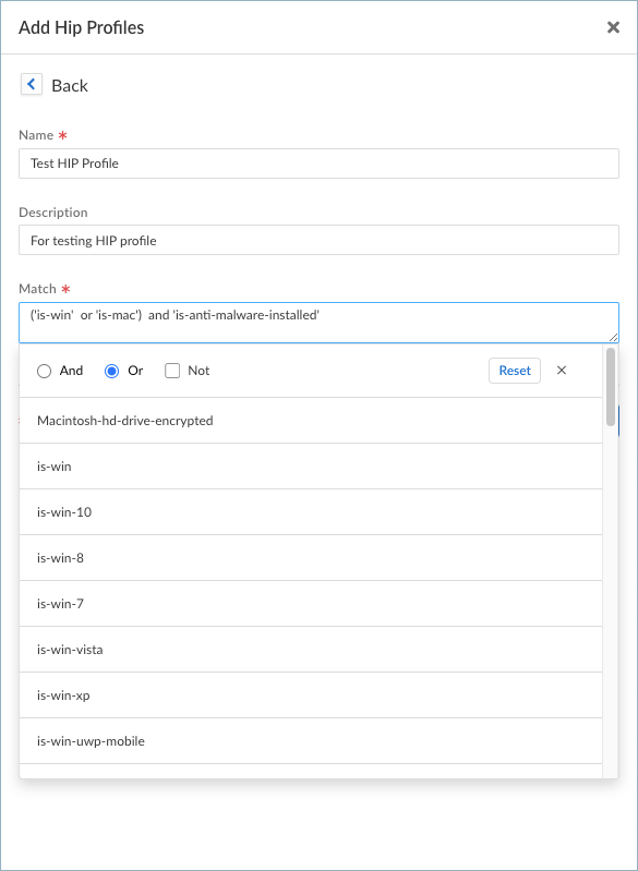 Create And Manage Hip Profiles For The Dynamic Privilege Access Prisma