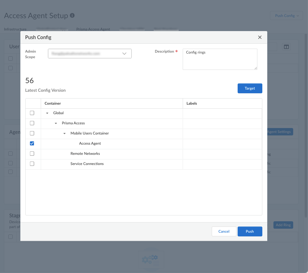 Push The Prisma Access Agent Configuration