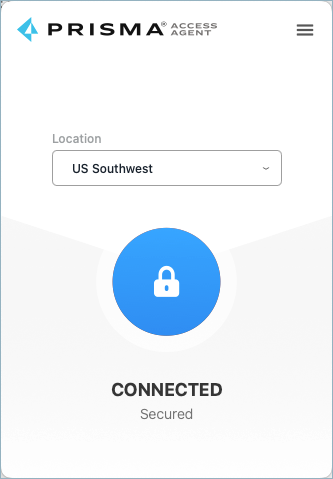 Log in to the Prisma Access Agent